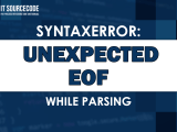 Syntaxerror Unexpected Eof While Parsing Solved