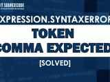 Expression Syntaxerror Token Comma Expected