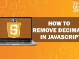 How To Remove Decimals In Javascript