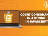 How To Count Consonants In A String In Javascript