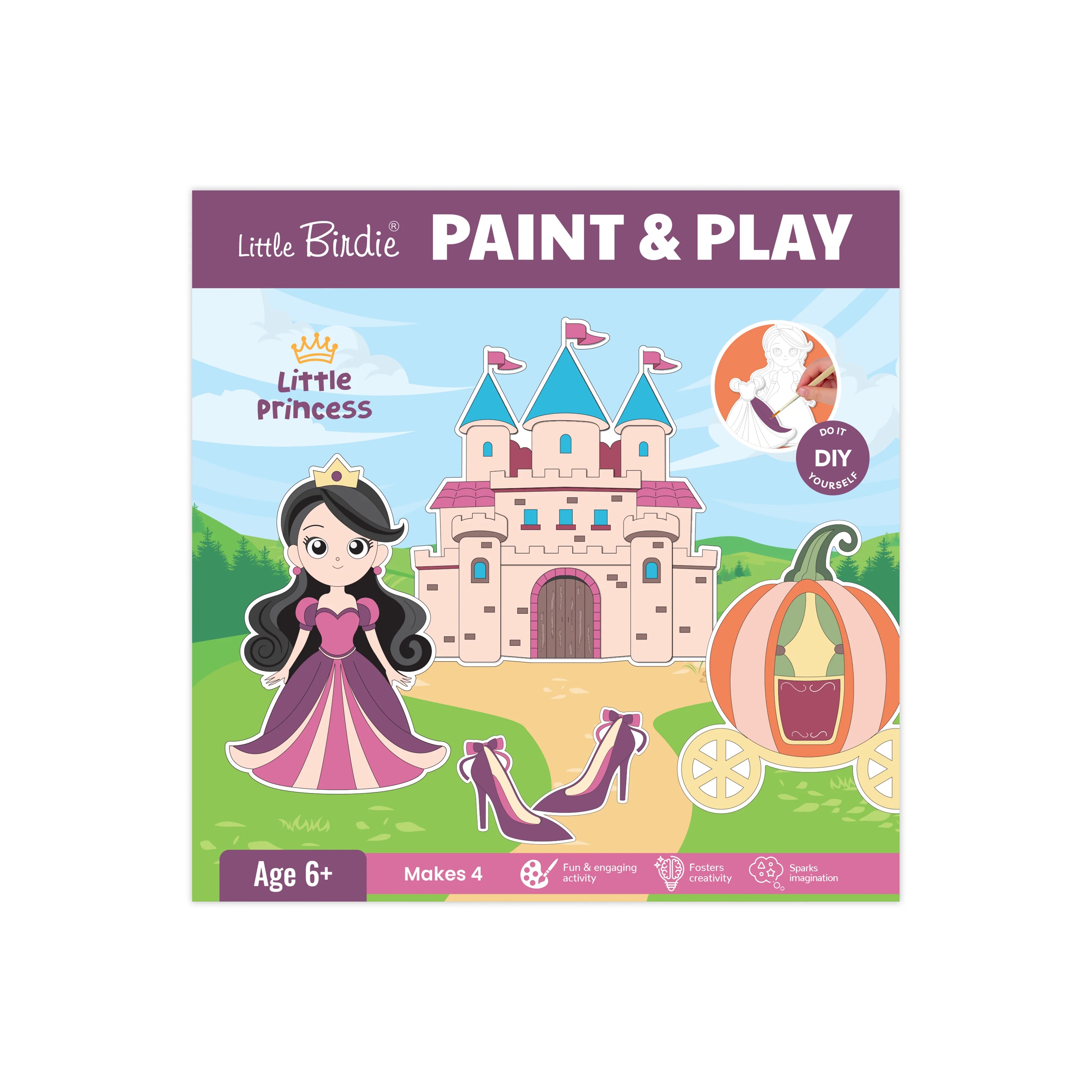 Diy Paint And Play Kit Little Princess 1 Box Itsy Bitsy