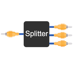 composite cvbs video splitter from China 1 in 3 out