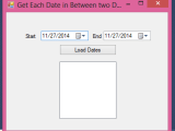 Getting Dates Between Two Dates Using Generic List C Source Code I