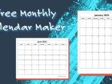 Calendar Creator Free Printable Calendar