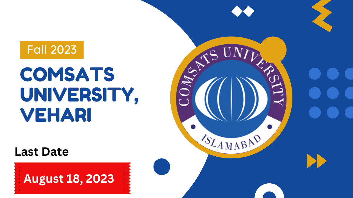 [Admission Open Fall 2023] COMSATS University, Vehari Campus - Jaamiah.com