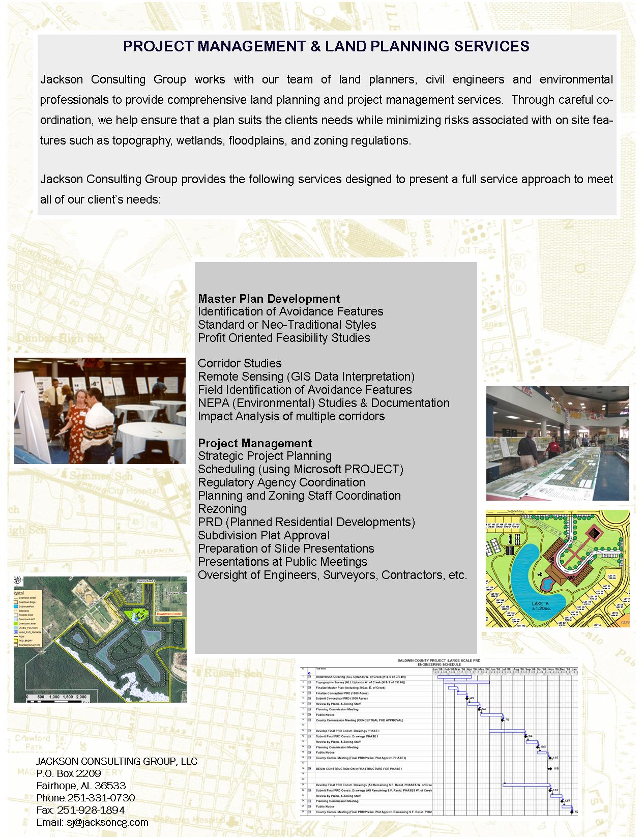Project Management & Land Planning