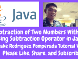 Subtraction Of Two Numbers Without Using Subtraction Operator In Java