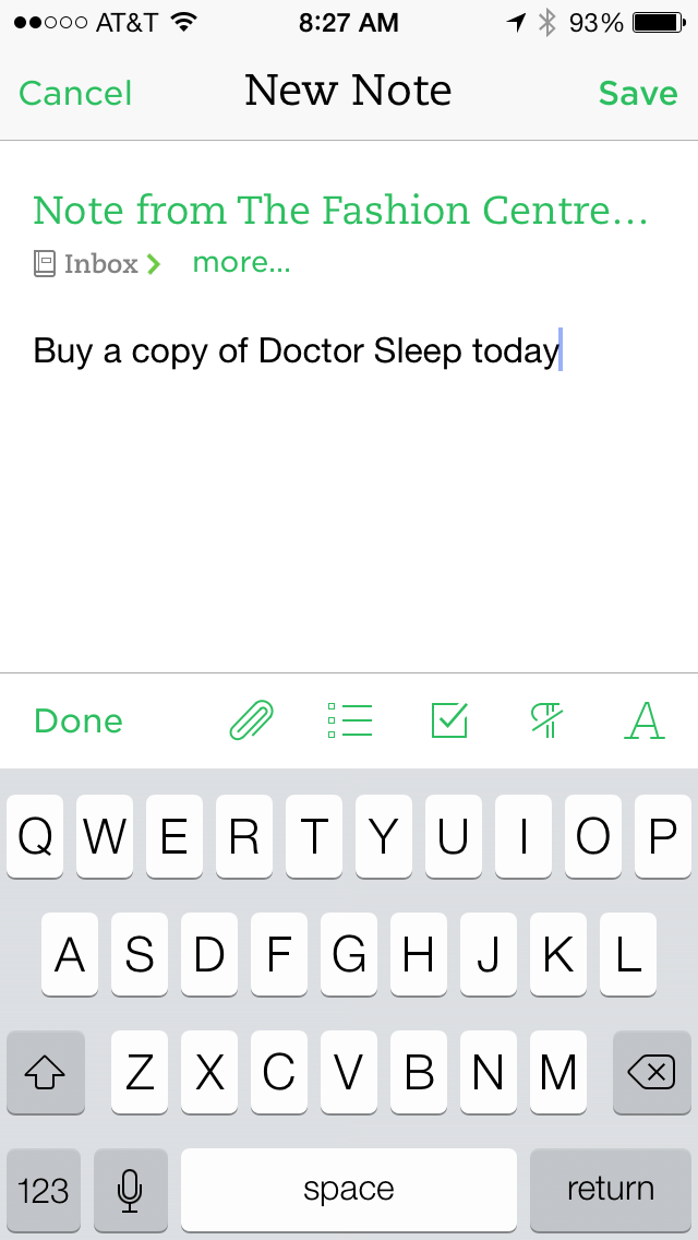 Going Paperless:Using Quick Notes in the New Evernote App for iOS 7 ...