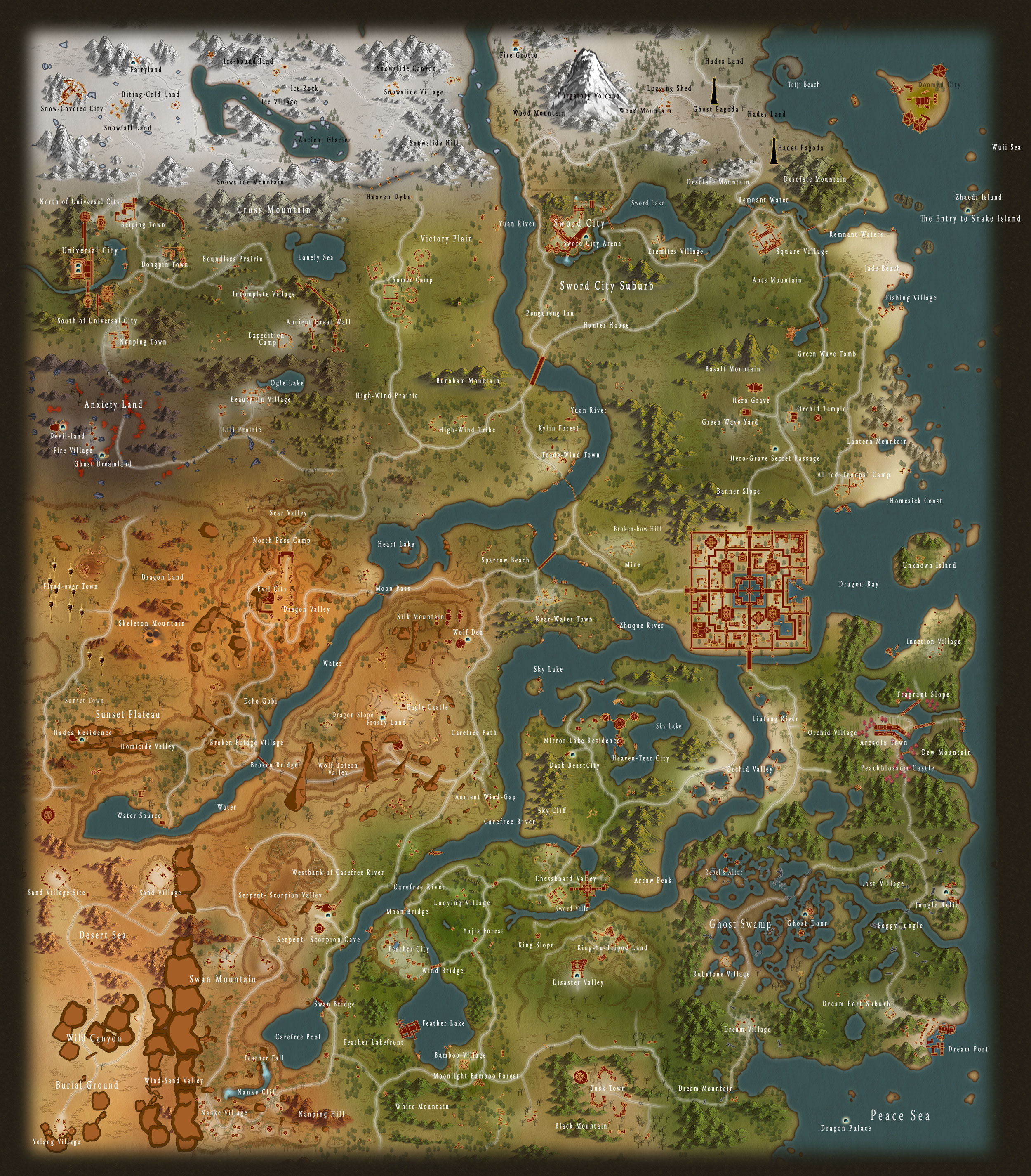 Peta Dunia Perfect World | PW RED_ROYAL GUILD