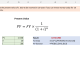 Excel Present Value Pv Function Formula And Example Jan Zedníček