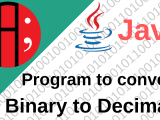 Java Program To Convert Binary To Decimal Java With Umer