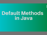 Default Methods In Java Java Developer Central