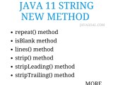 Java 11 String New Methods