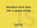 Serialize Form Data Into A Query String Javascriptsource