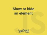 Show Or Hide An Element Javascriptsource