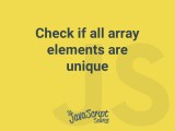 Check If All Array Elements Are Unique Javascriptsource