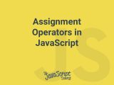 Assignment Operators In Javascript Javascriptsource