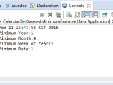 Java Calendar Getgreatestminimum Int Field Method Example