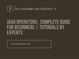 Java Operators Beginners Guide With Examples