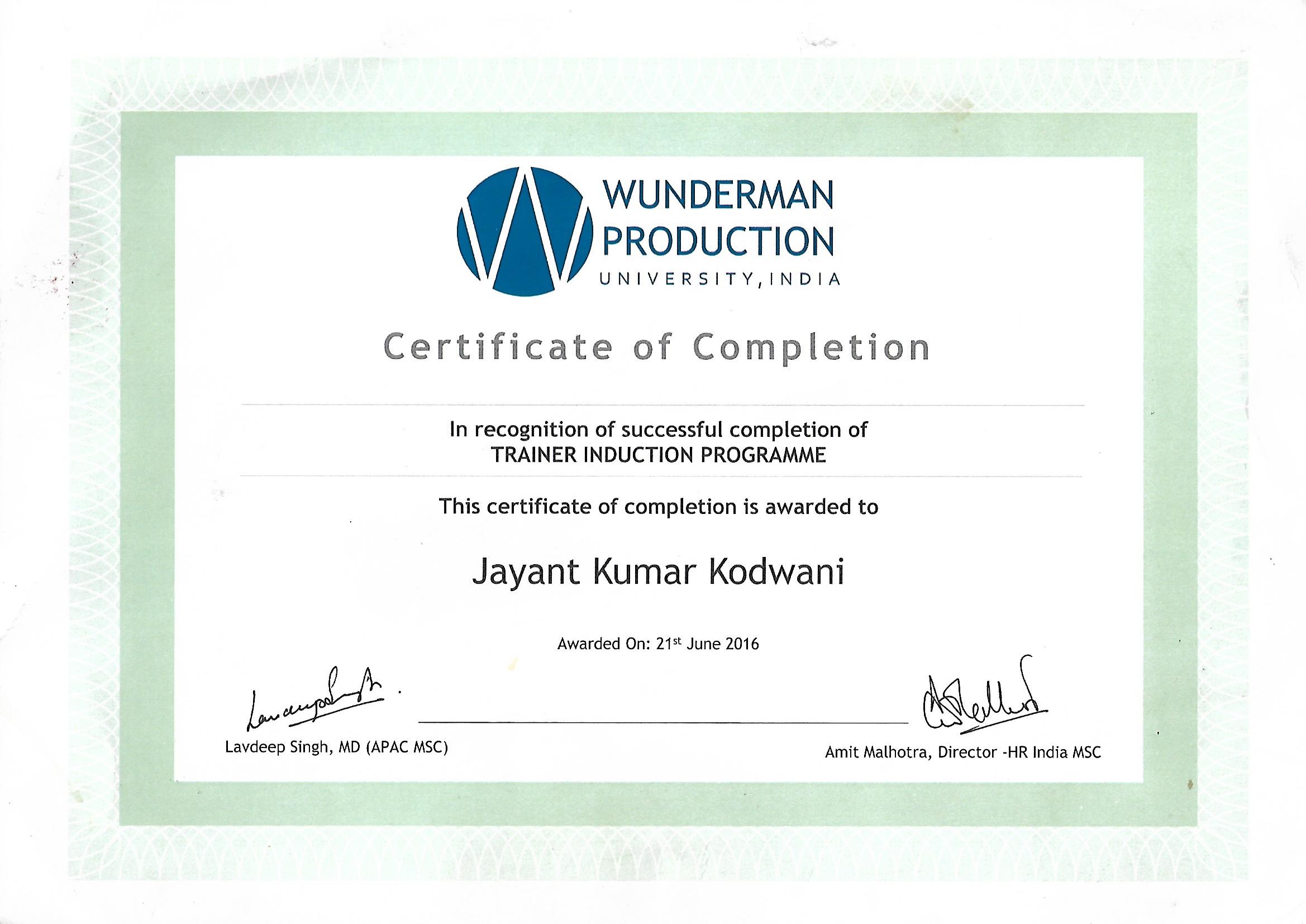 MY CERTIFICATIONS – JayantKodwani.com