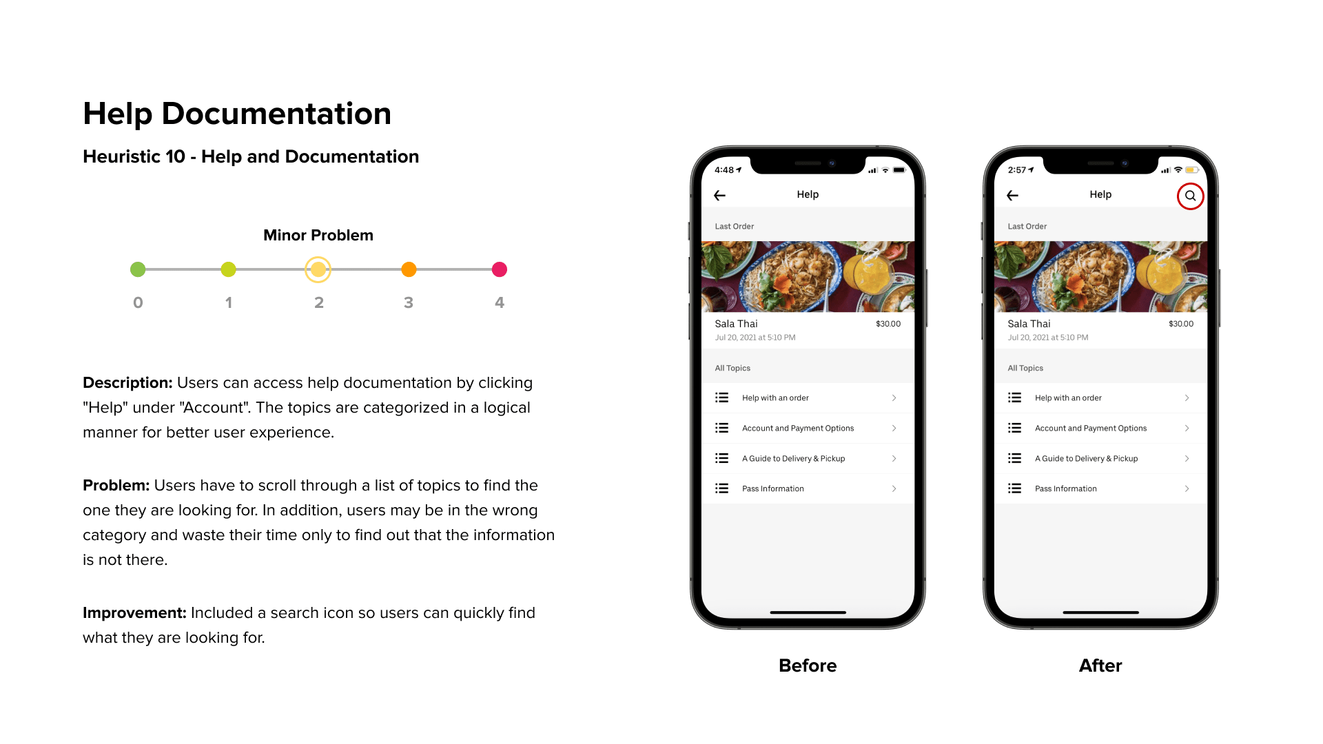 Heuristic Evaluation of Uber Eats - Jefferson Wei