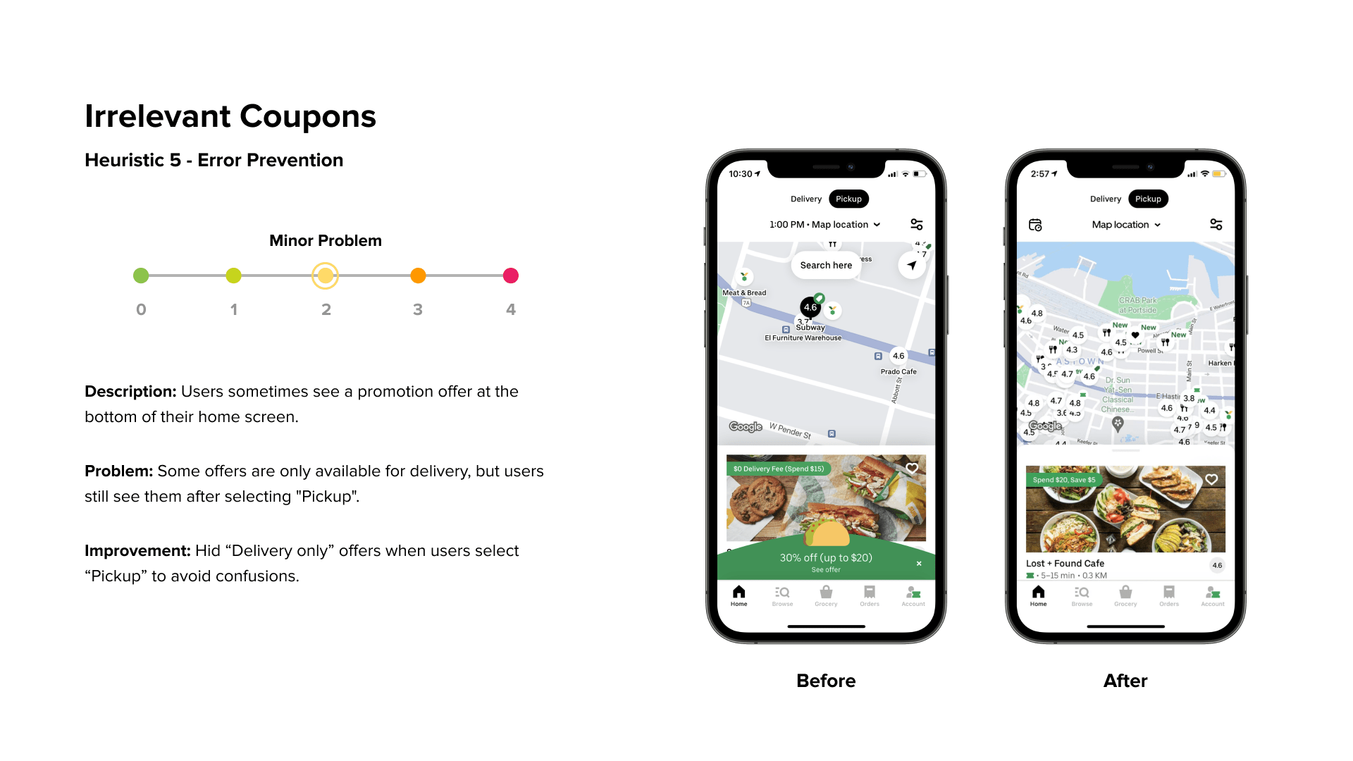 Heuristic Evaluation of Uber Eats - Jefferson Wei