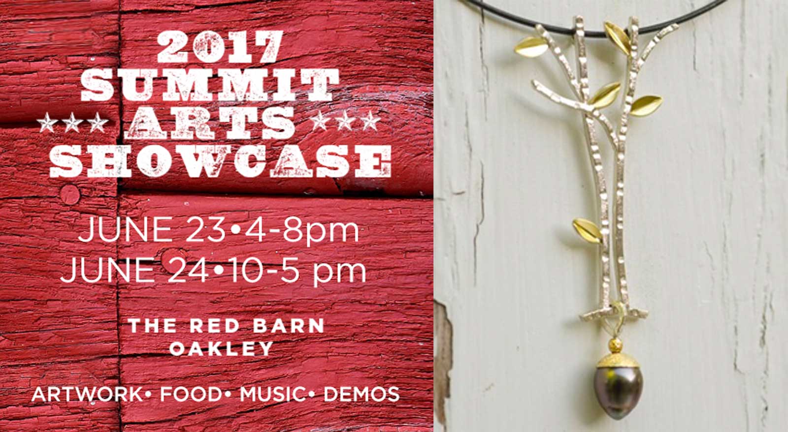 Come join me at the Red Barn in Oakley, June 23-24, 2017