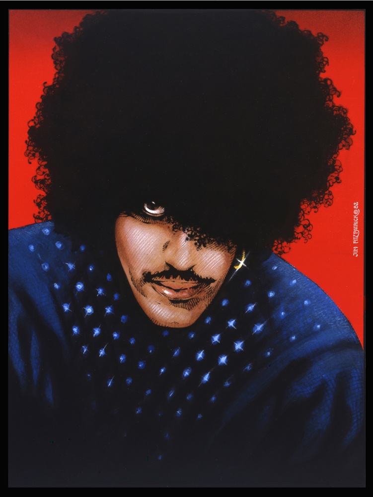PHILIP LYNOTT PORTRAIT RED – Jim FitzPatrick