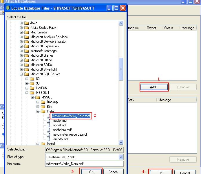 Manually Attach Database In Sql Server Jitendra Zaa