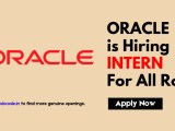 Oracle Internship Opportunity 2025 Apply Now Jobcode