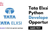 Tata Elxsi Python Developer Role Full Job Description Skills And
