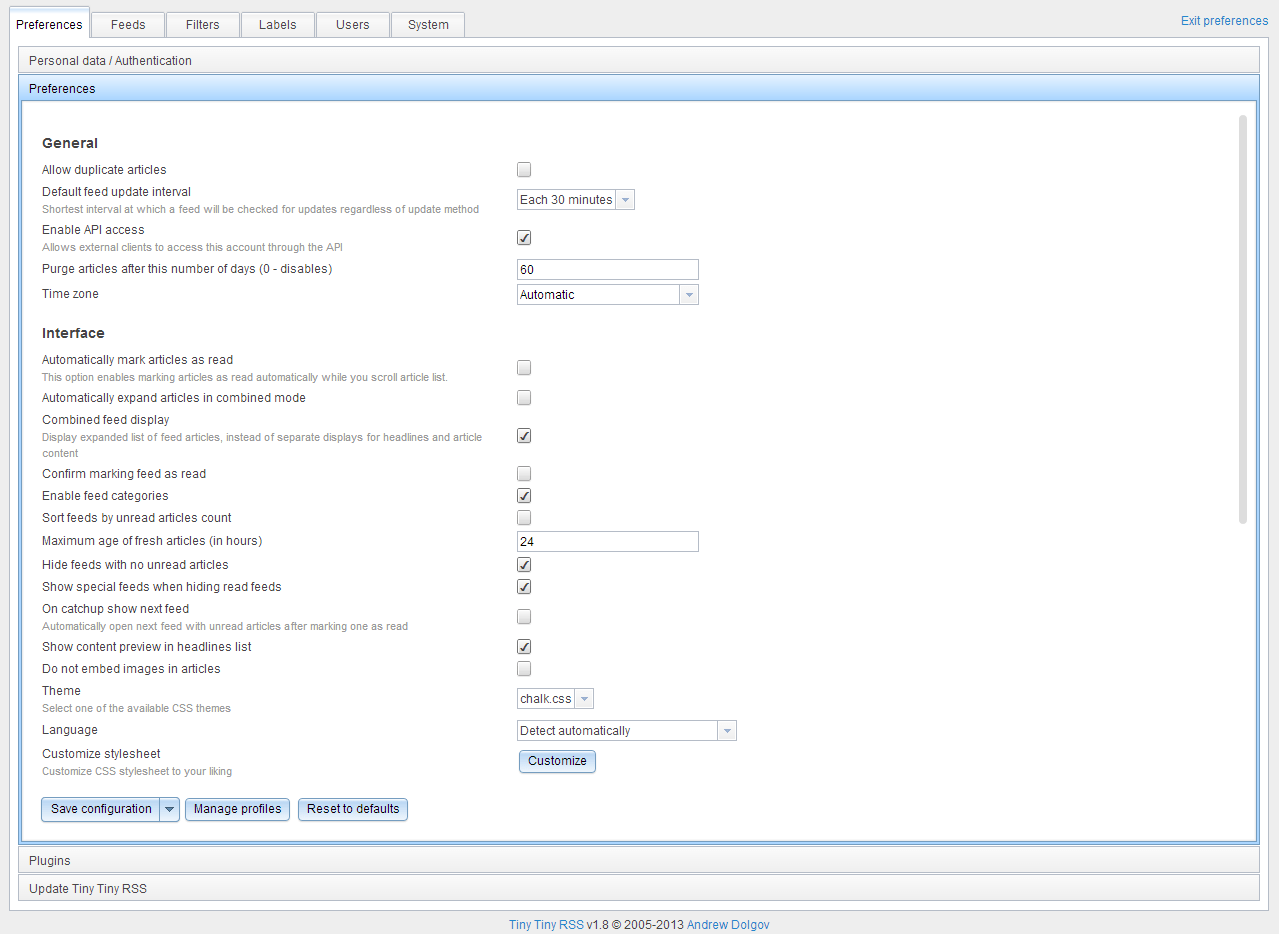 My Google Reader Replacement: Tiny Tiny RSS - johnbiehler.com