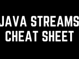 Java Streams Cheat Sheet With Examples John Dobie