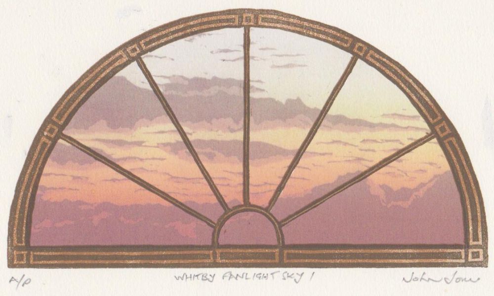 Whitby Fanlight Skies – John Jones: reduction linoprints