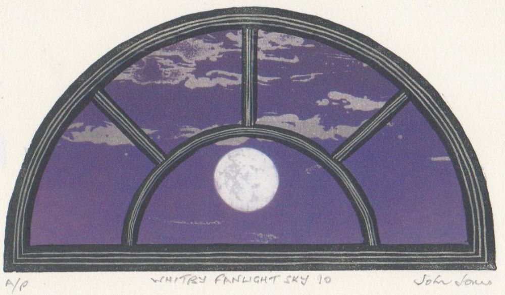 Whitby Fanlight Skies – John Jones: reduction linoprints