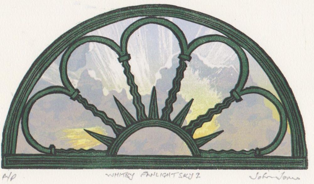 Whitby Fanlight Skies – John Jones: reduction linoprints