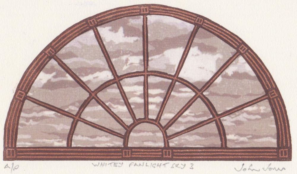 Whitby Fanlight Skies – John Jones: reduction linoprints