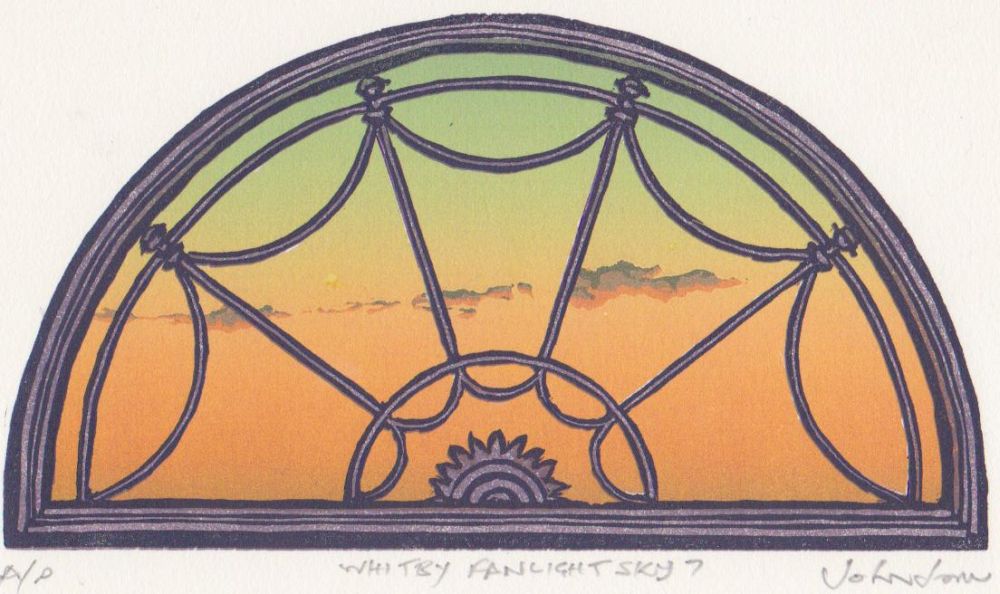 Whitby Fanlight Skies – John Jones: reduction linoprints