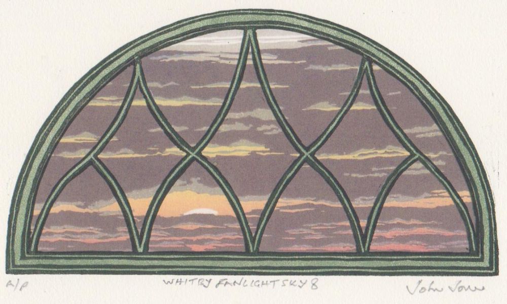 Whitby Fanlight Skies – John Jones: reduction linoprints