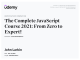 Udemy Complete Javascript Course 2021 Where Will You Go Next