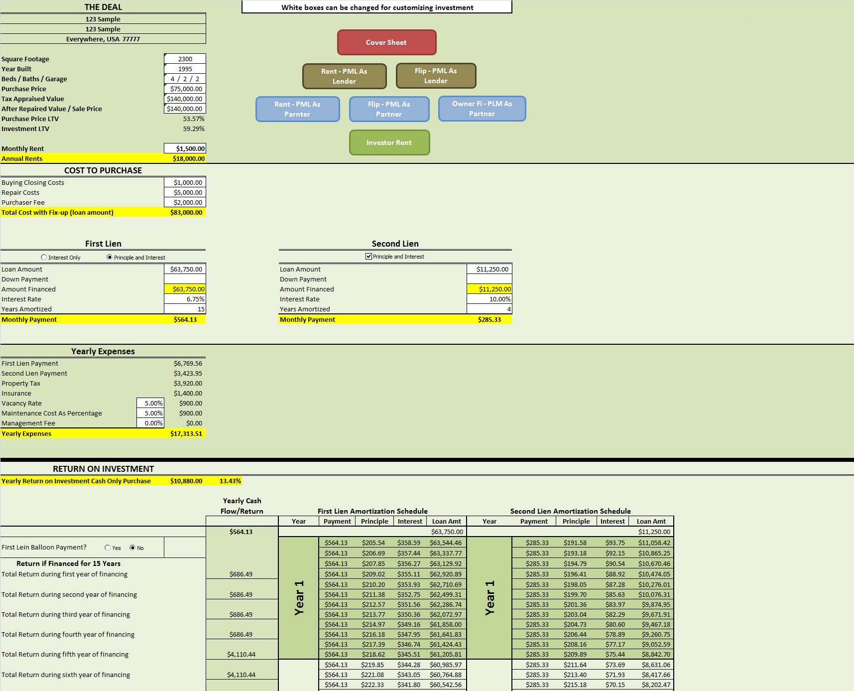 Return Sheets | John Pribble