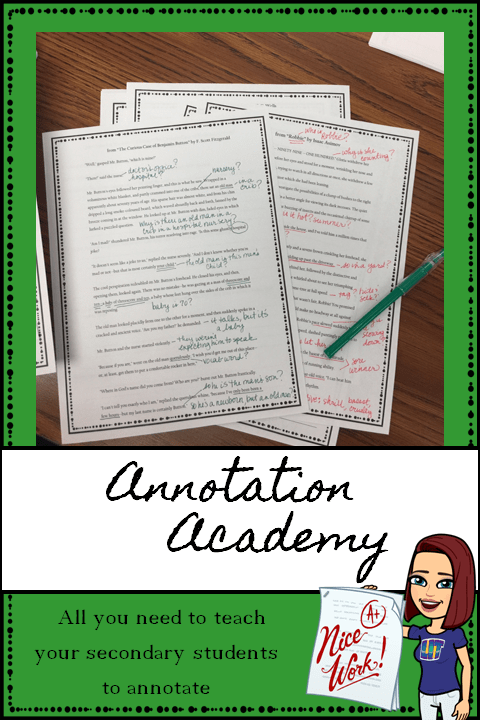 Annotation Academy- Teaching Your Secondary Students to Annotate