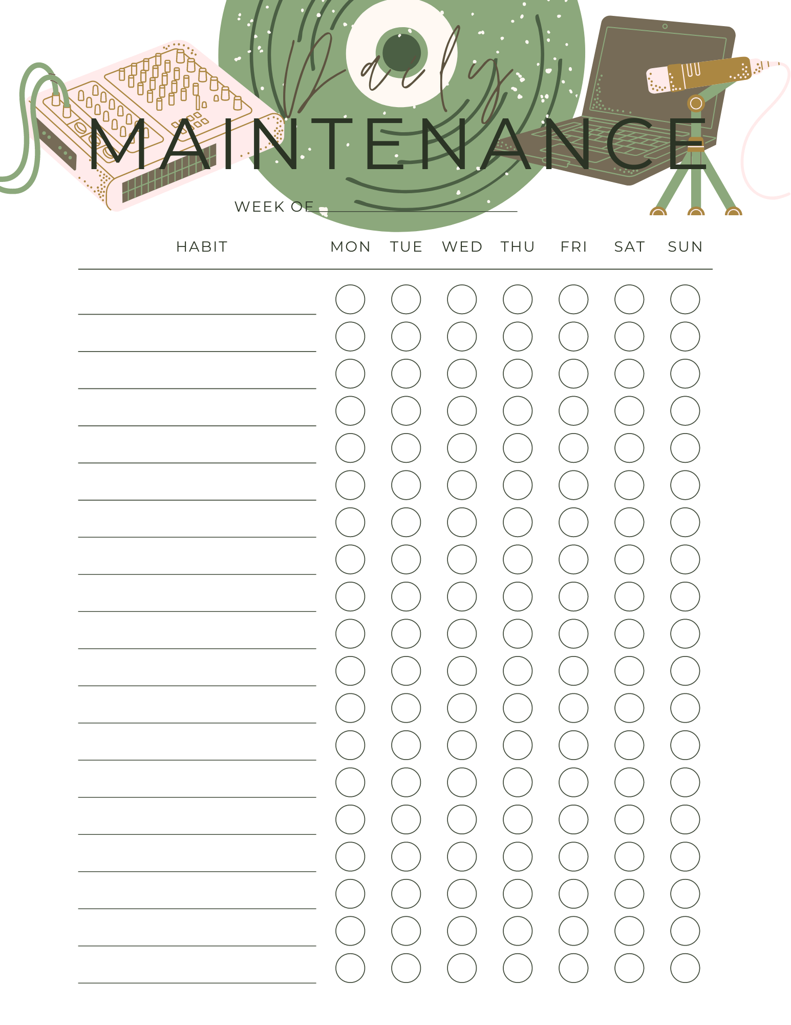 Daily Maintenance Checklist Templates – Join Rise Be