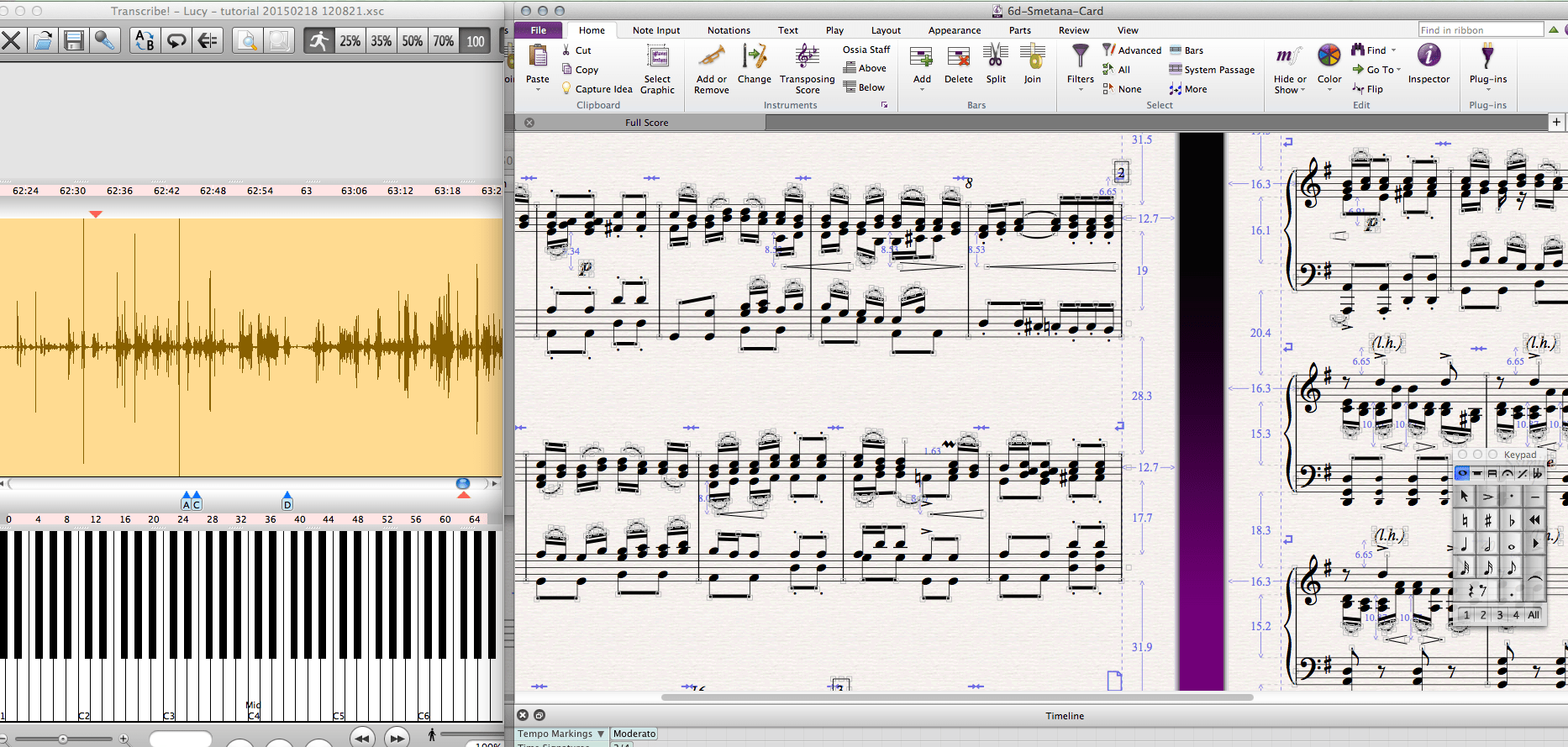 Transcribing music from audio to score: technologies and process