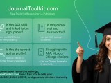 Journal Toolkit Free Research Publishing Tools Online
