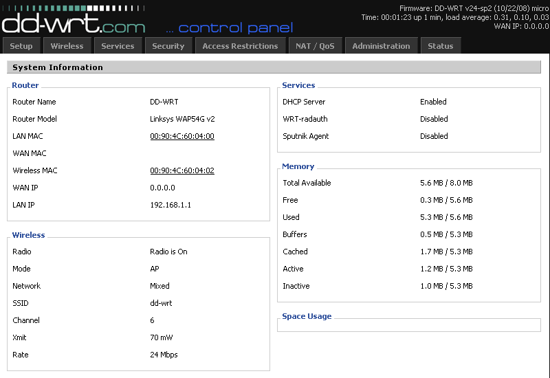 Installing DD-WRT on the Linksys WRE-54G – Jozerworx