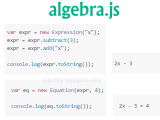 Algebra Js Build Display And Solve Algebraic Equations In Javascript