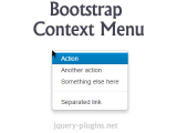 Bootstrap Context Menu Jquery Plugins