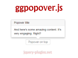 Ggpopover Js Jquery Popover Plugin Jquery Plugins