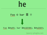 He Robust Html Entity Encoder Decoder With Javascript Jquery Plugins